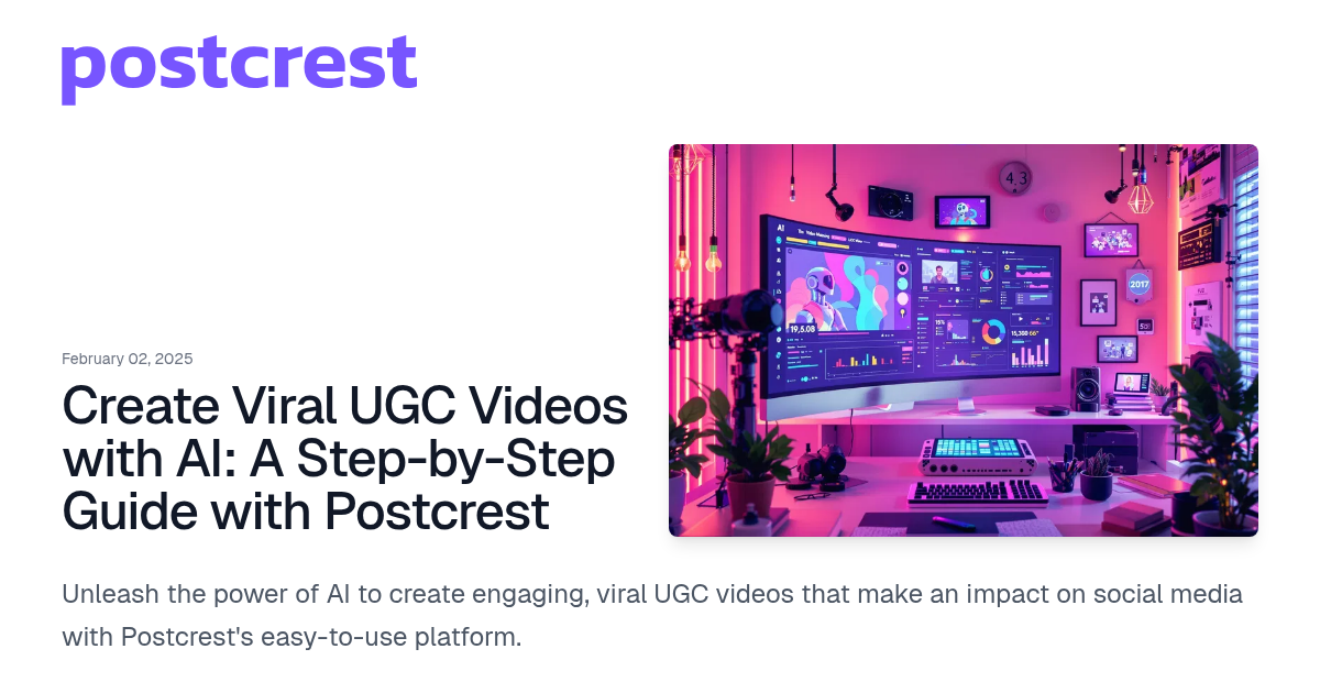Create Viral UGC Videos with AI | Postcrest Guide