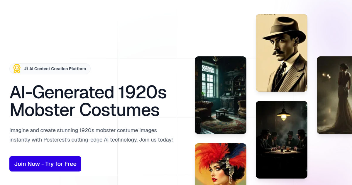Create Stunning 1920s Mobster Costumes with AI