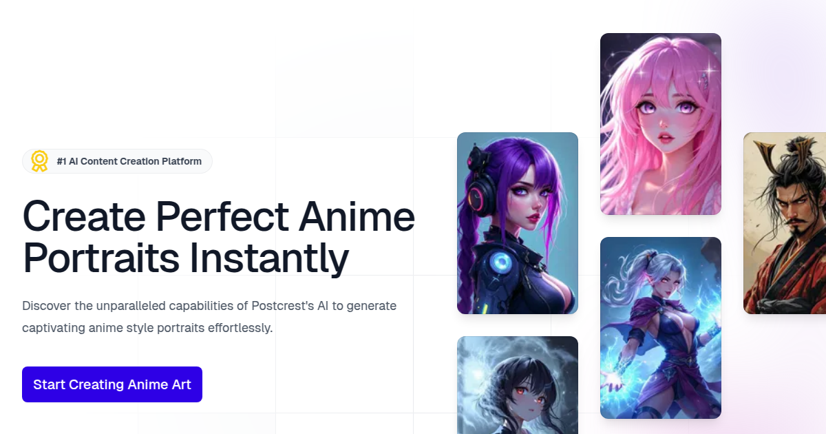 Create Stunning Anime Portraits with Postcrest AI