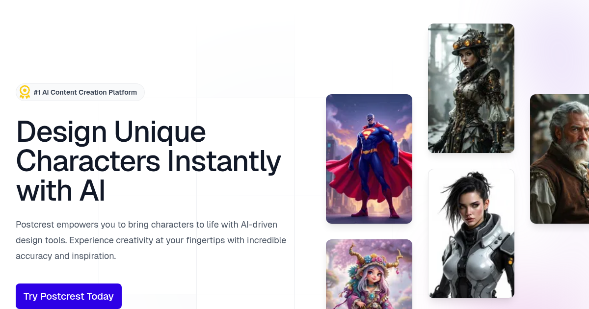 AI Character Design - Create With Postcrest