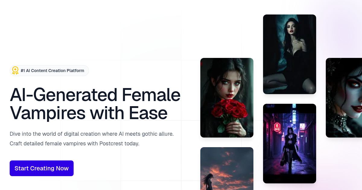 Create AI Female Vampires with Postcrest