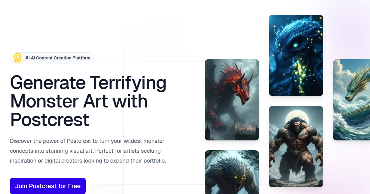 Generate Stunning Monster Art - Postcrest