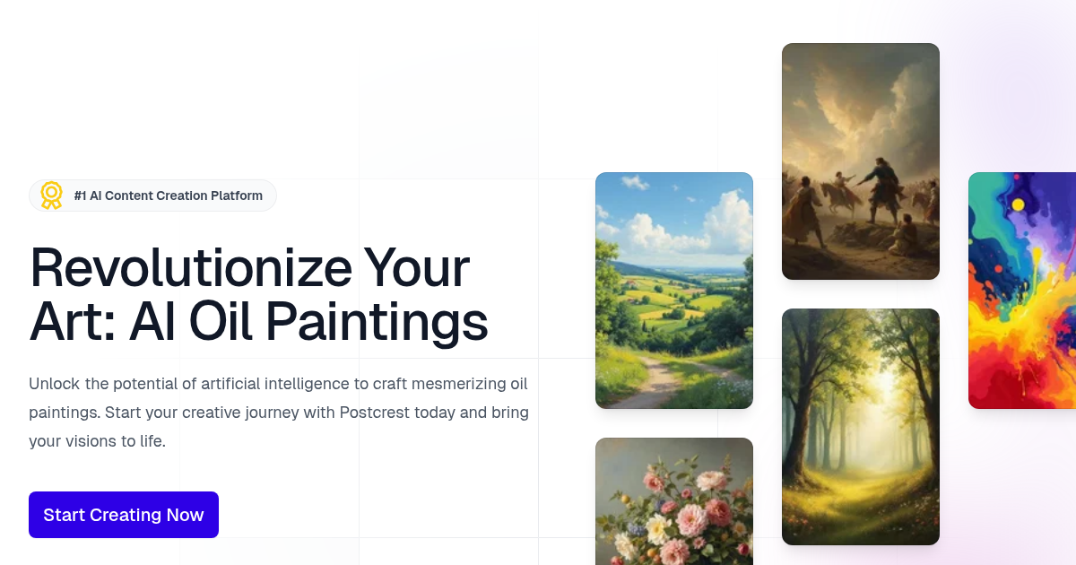 Create Stunning AI Oil Paintings - Join Postcrest