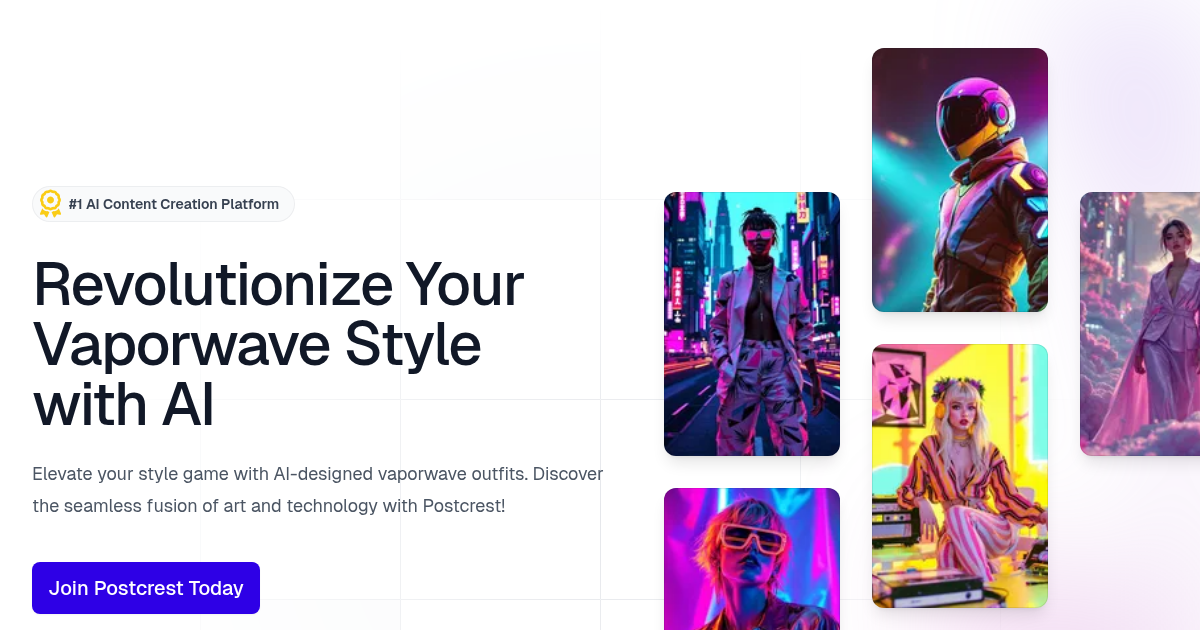 Create Stunning Vaporwave Outfits with AI - Postcrest